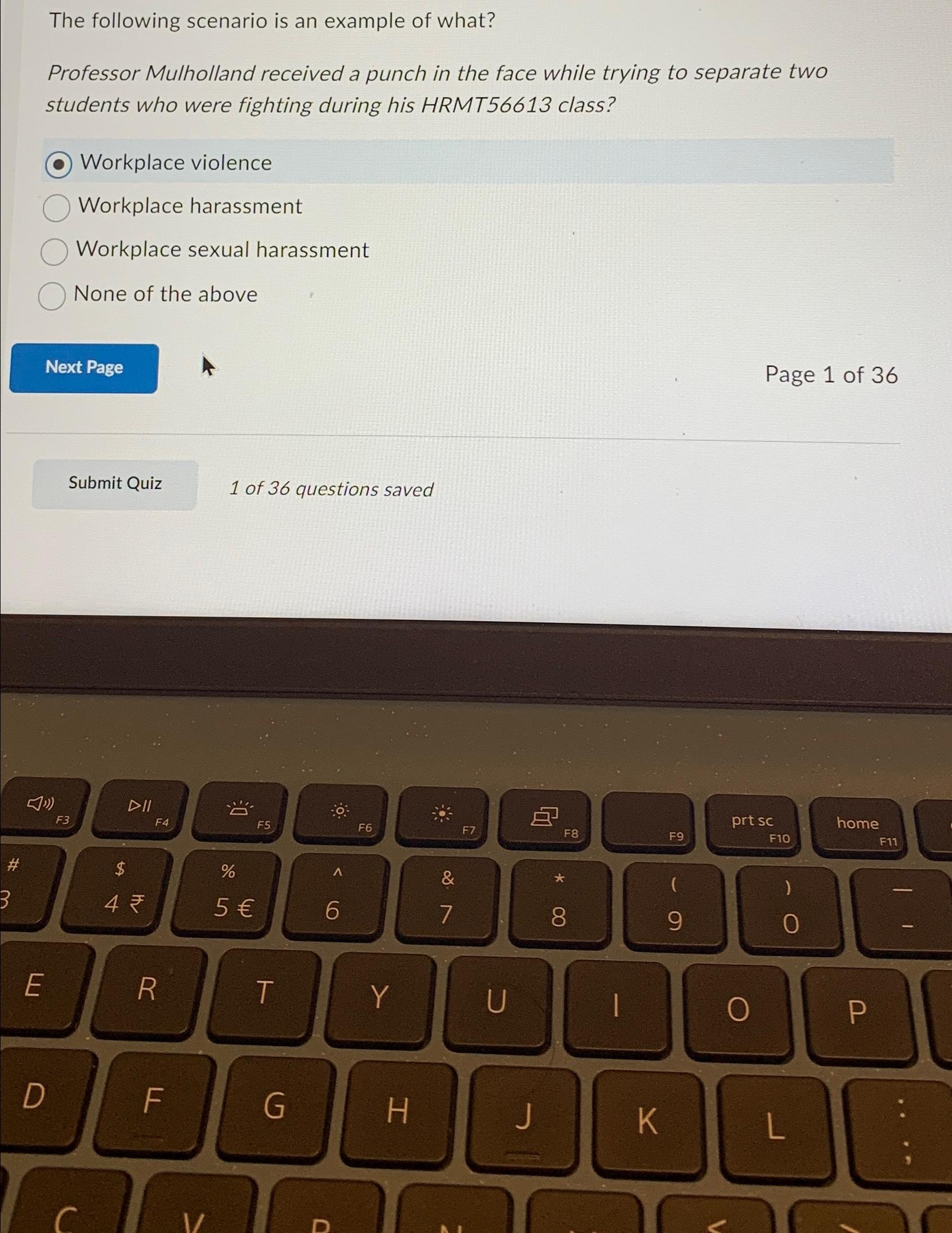 Solved The following scenario is an example of | Chegg.com
