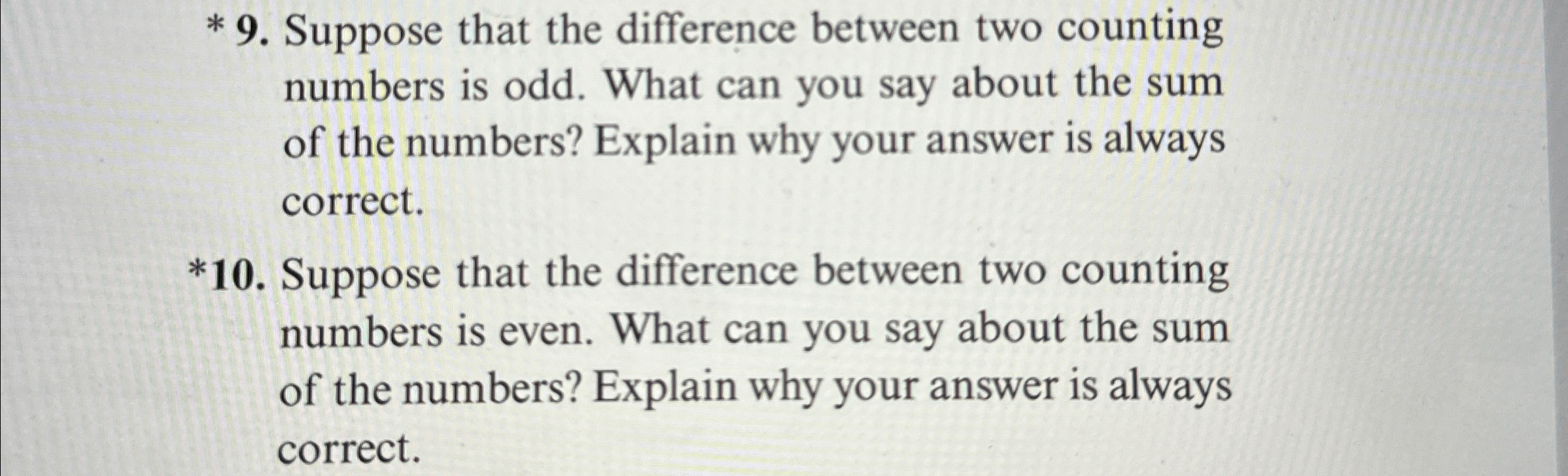 Solved *9. ﻿Suppose that the difference between two counting | Chegg.com