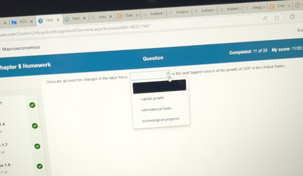Solved haptor 8 ﻿HomoworkOnce we account for changes in the | Chegg.com