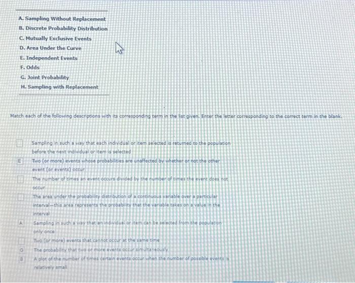 Solved A. Sampling Without Replacement B. Discrete | Chegg.com