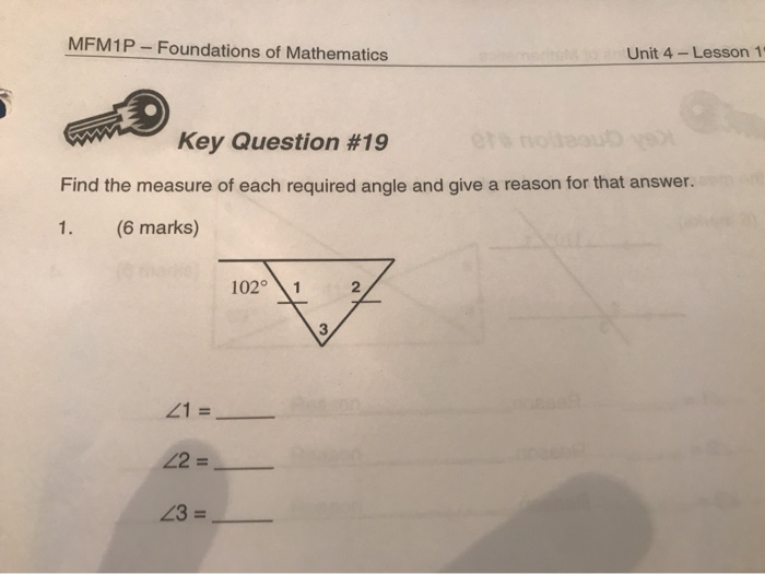 Solved MFM1P - Foundations of Mathematics Unit 4 - Lesson 1 | Chegg.com