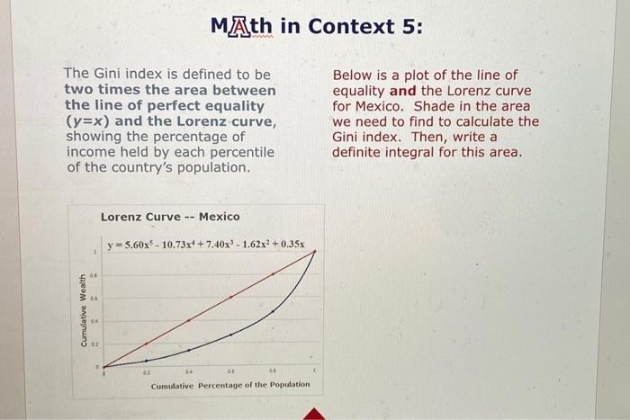 Solved M져th in Context 5: The Gini index is defined to be | Chegg.com