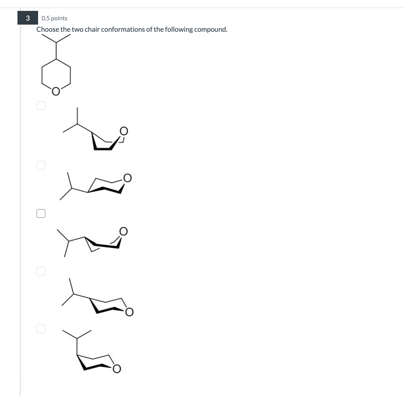 Solved Choose the two chair conformations of the following | Chegg.com