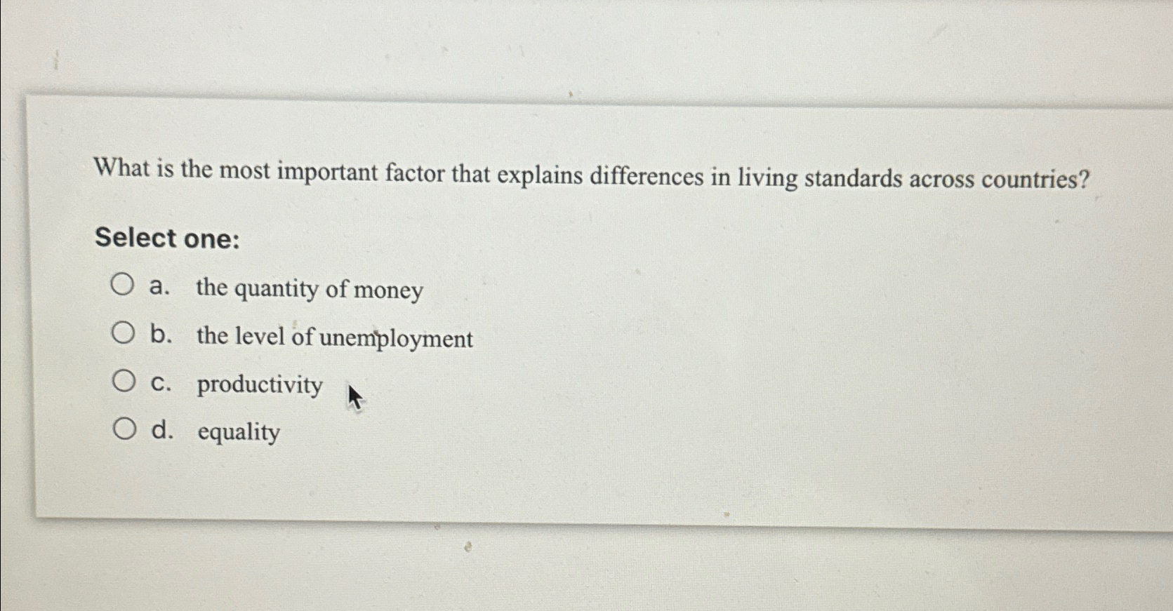 Solved What is the most important factor that explains | Chegg.com