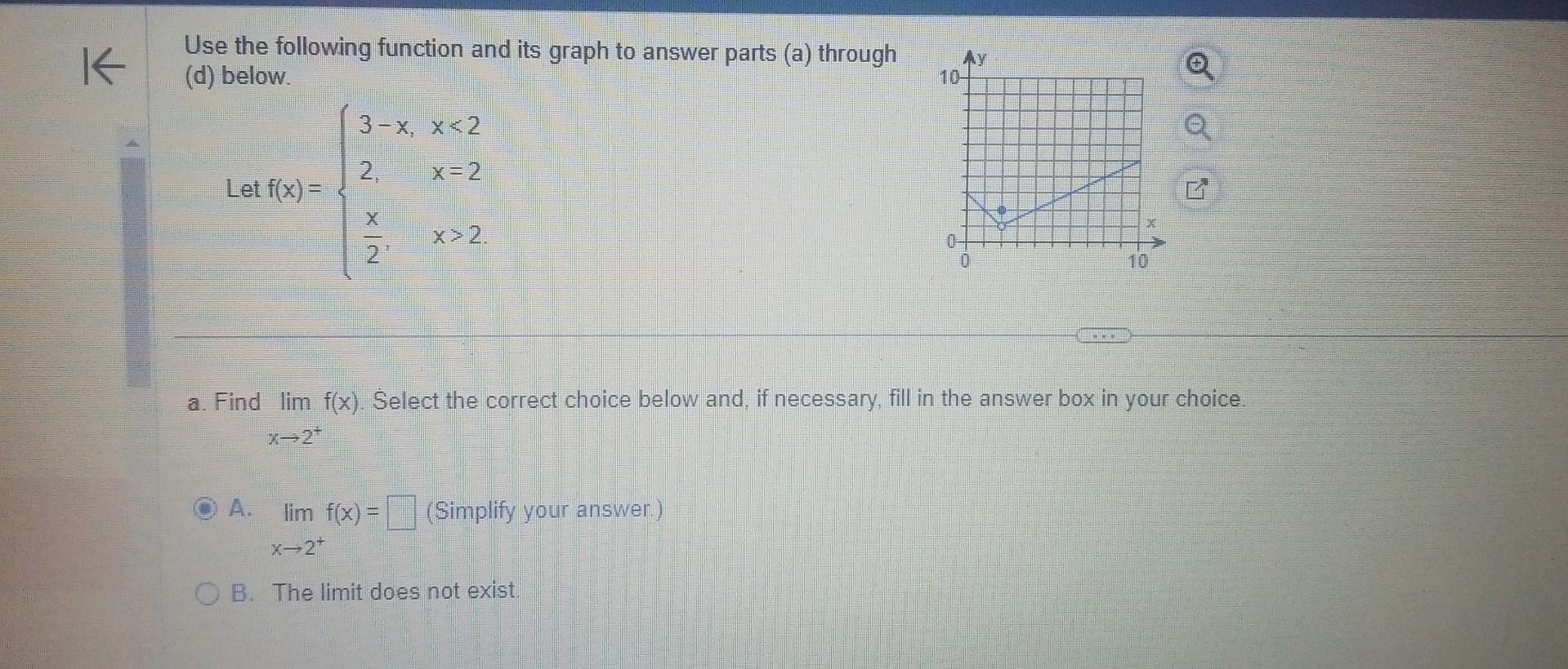 Solved Use the following function and its graph to answer | Chegg.com