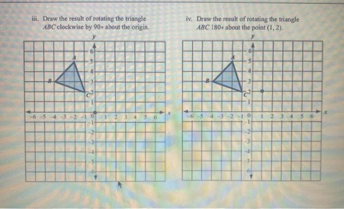 Solved i Draw the result of translating the triangle ABC in | Chegg.com