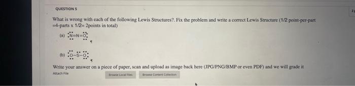 Solved What is wrong with each of the following Lewis | Chegg.com