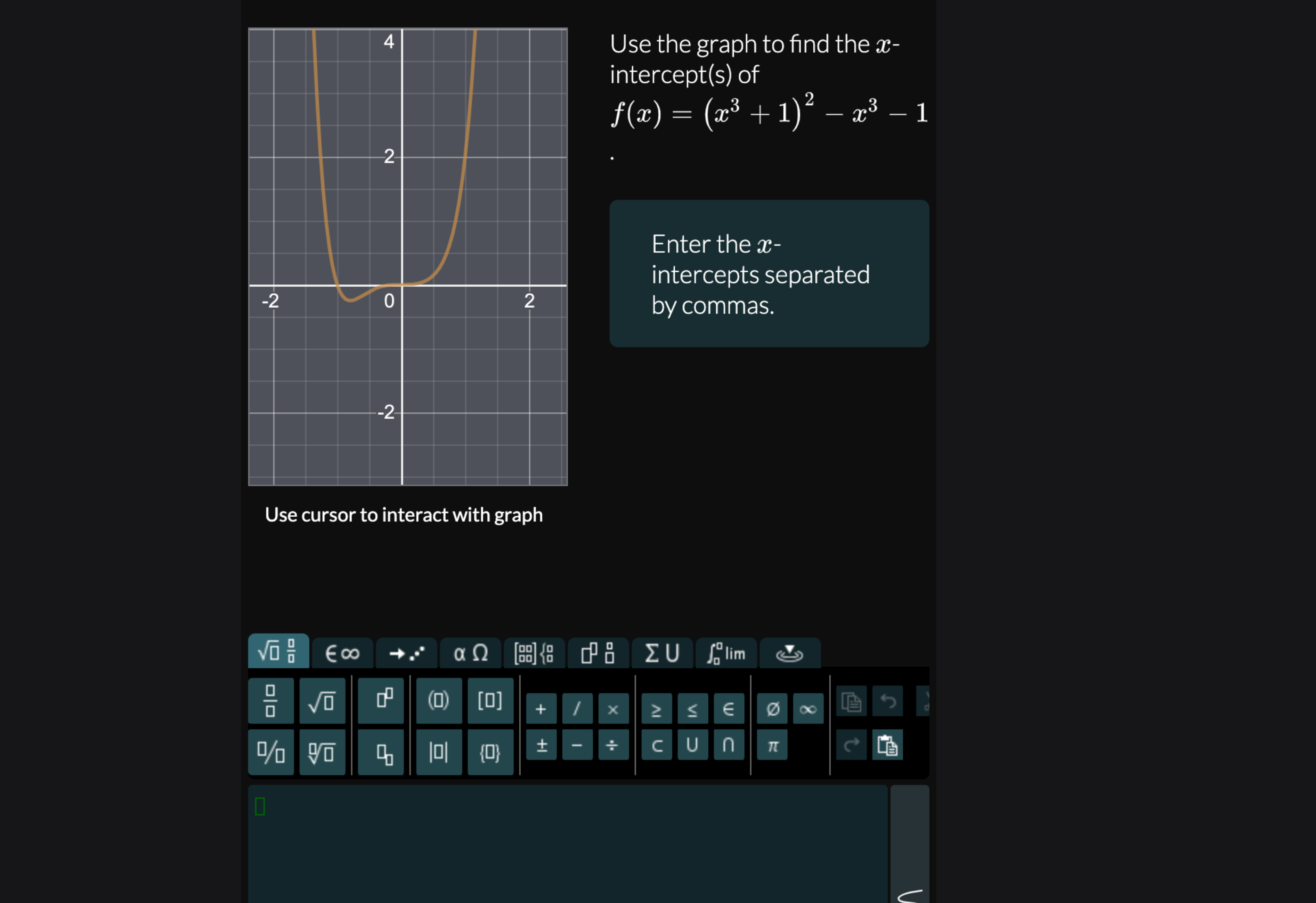 Solved Use cursor to interact with graphUse the graph to | Chegg.com