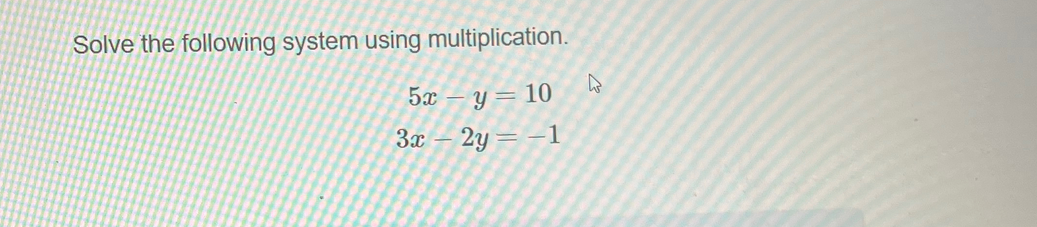 Solved Solve the following system using | Chegg.com