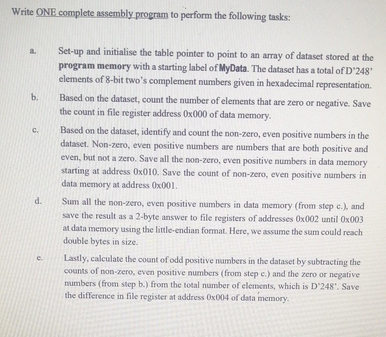 Using PIC18 instructions please explain the steps of | Chegg.com