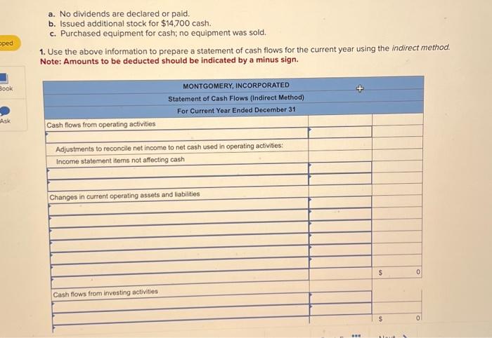 Solved Exercise 12-13 (Algo) Indirect: Preparing statement | Chegg.com
