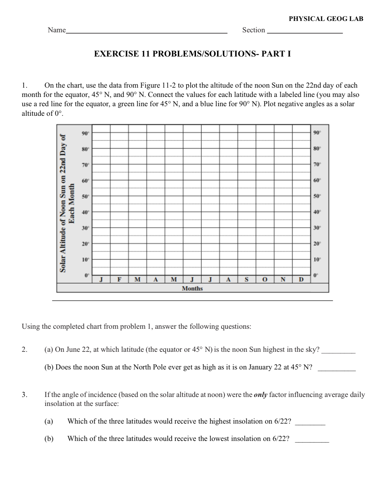 Solved PHYSICAL GEOG LABName.SectionEXERCISE 11 | Chegg.com