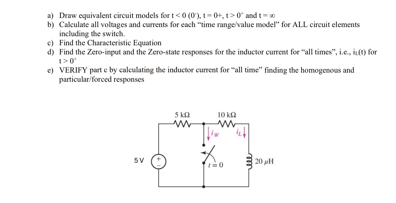 Solved a) ﻿Draw equivalent circuit models for | Chegg.com