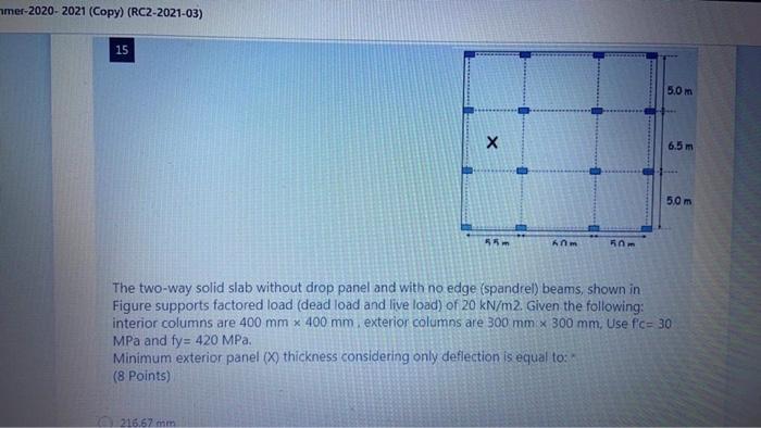 Solved 10 For the section in Figure fc=25 MPa. Modular ratio | Chegg.com