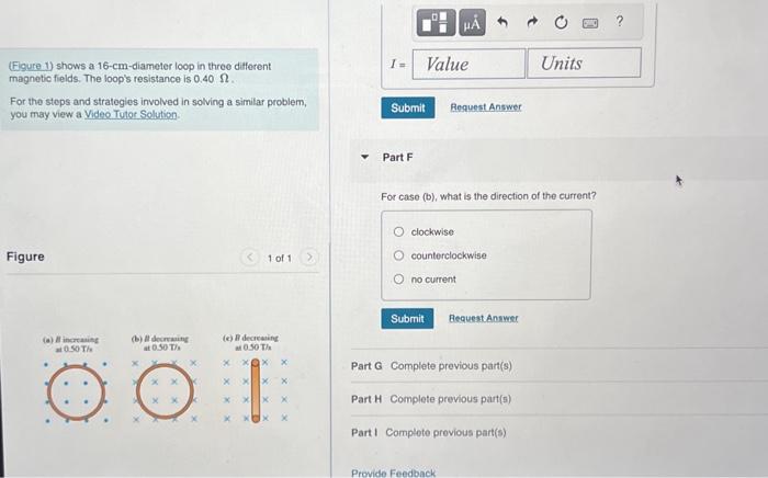 Solved (Figure 1) shows a 16-cm-diameter loop in three | Chegg.com