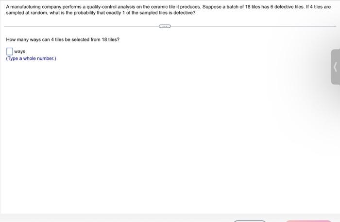 Solved A manufacturing company performs a quality-control | Chegg.com