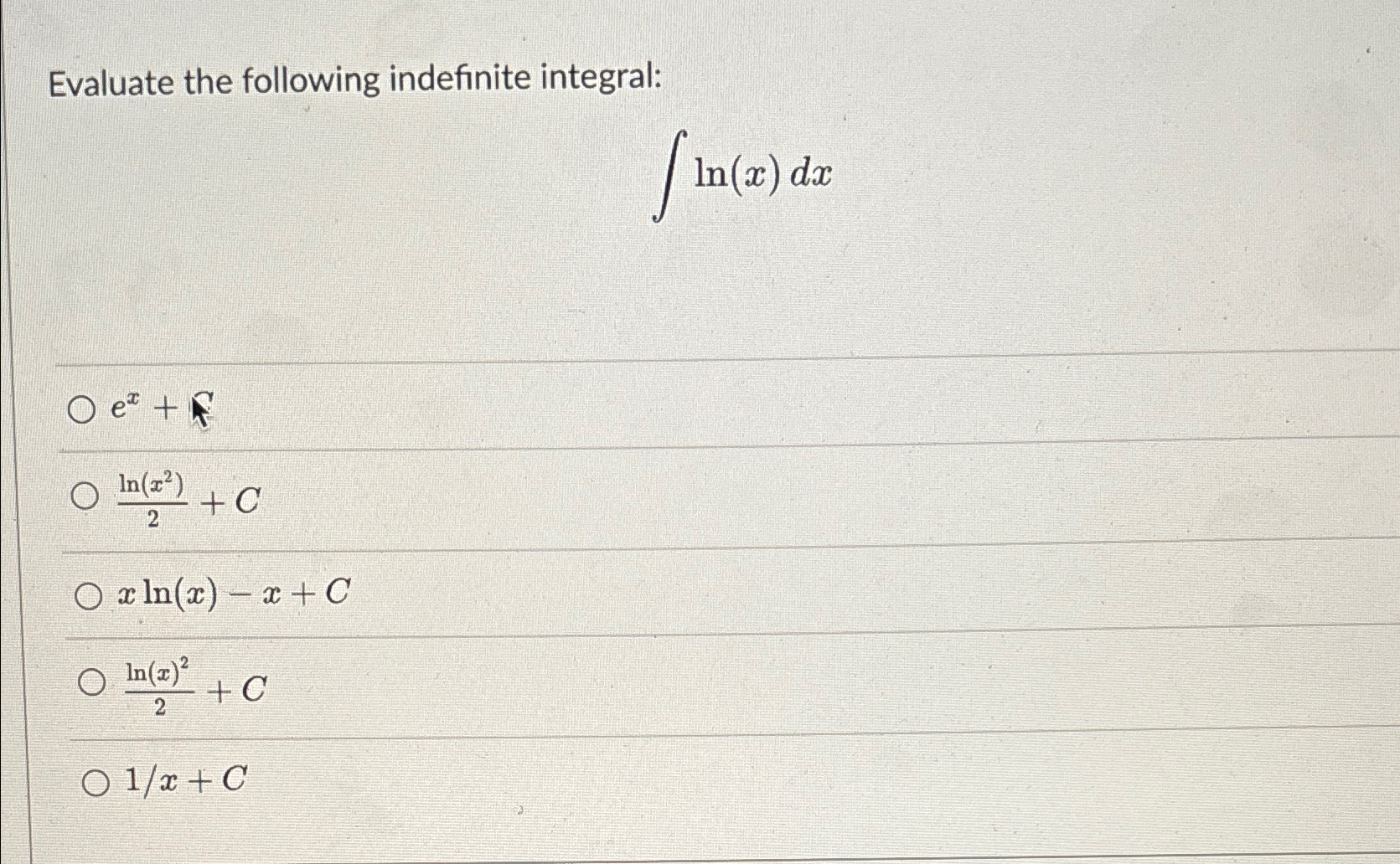 Solved Evaluate the following indefinite | Chegg.com