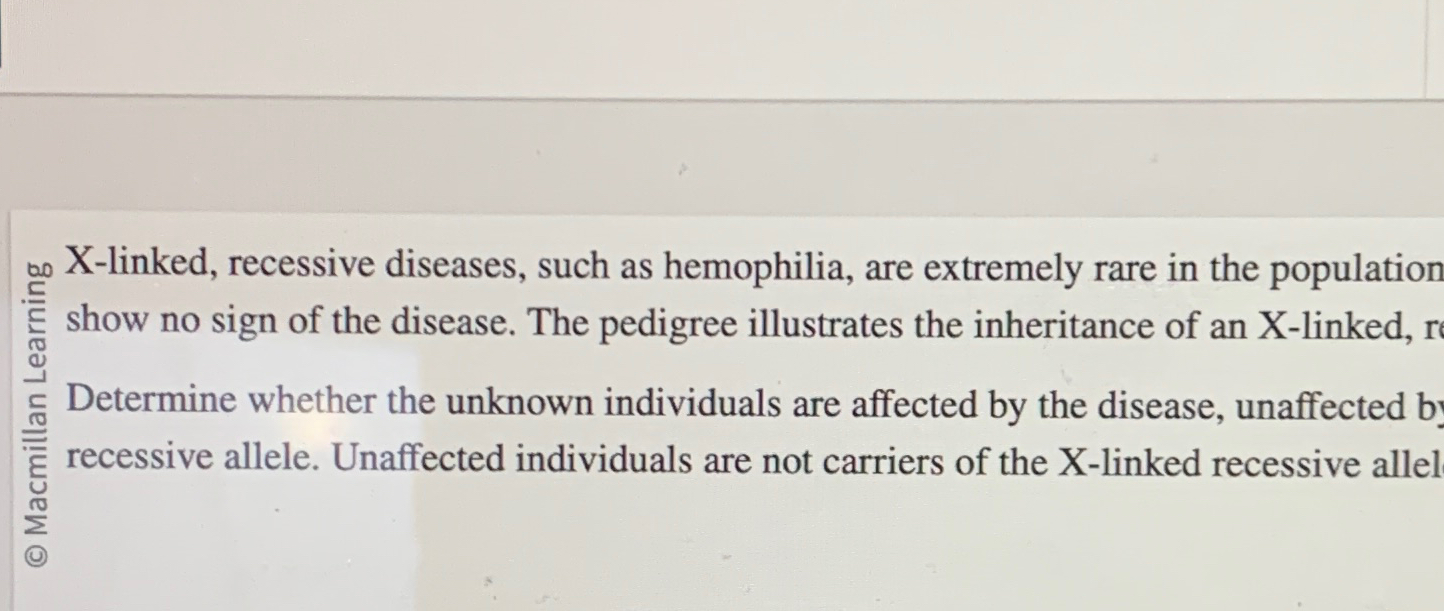 Solved X-linked, recessive diseases, such as hemophilia, are | Chegg.com