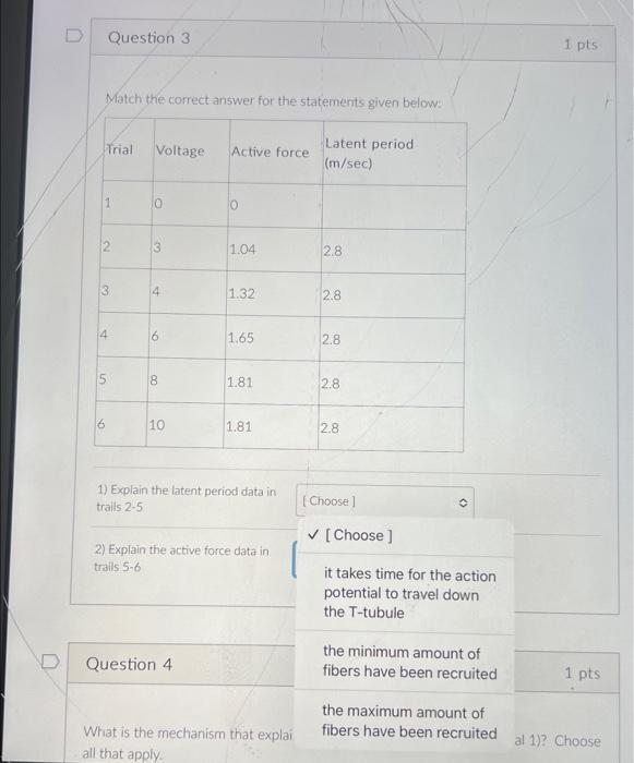 Solved Match the correct answer for the statements given | Chegg.com