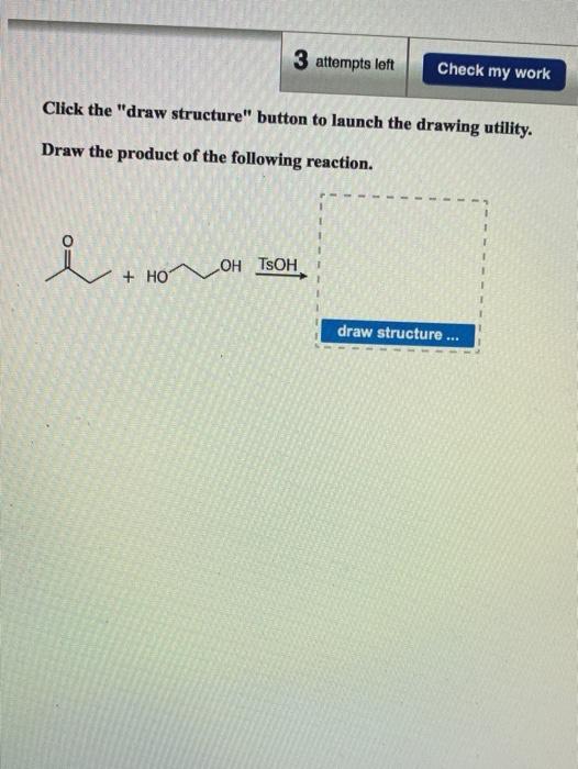 Solved 3 attempts left Check my work Click the "draw | Chegg.com