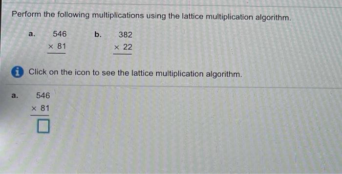 Solved Perform the following multiplications using the | Chegg.com
