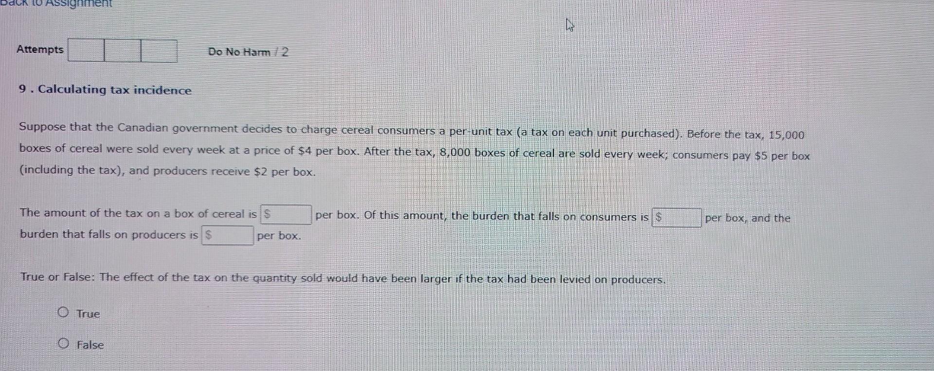 Solved 9. Calculating tax incidence Suppose that the | Chegg.com