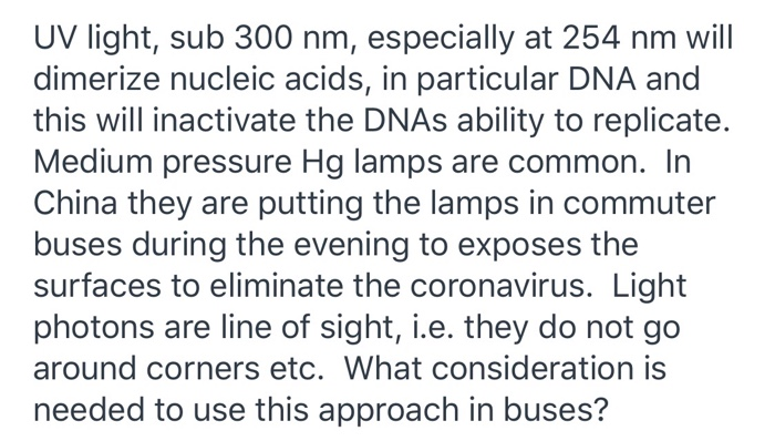 Solved UV light, sub 300 nm, especially at 254 nm will | Chegg.com