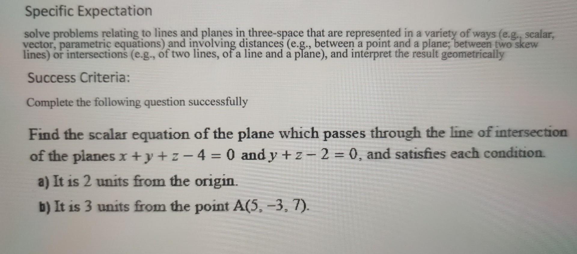 Solved solve problems relating to lines and planes in | Chegg.com