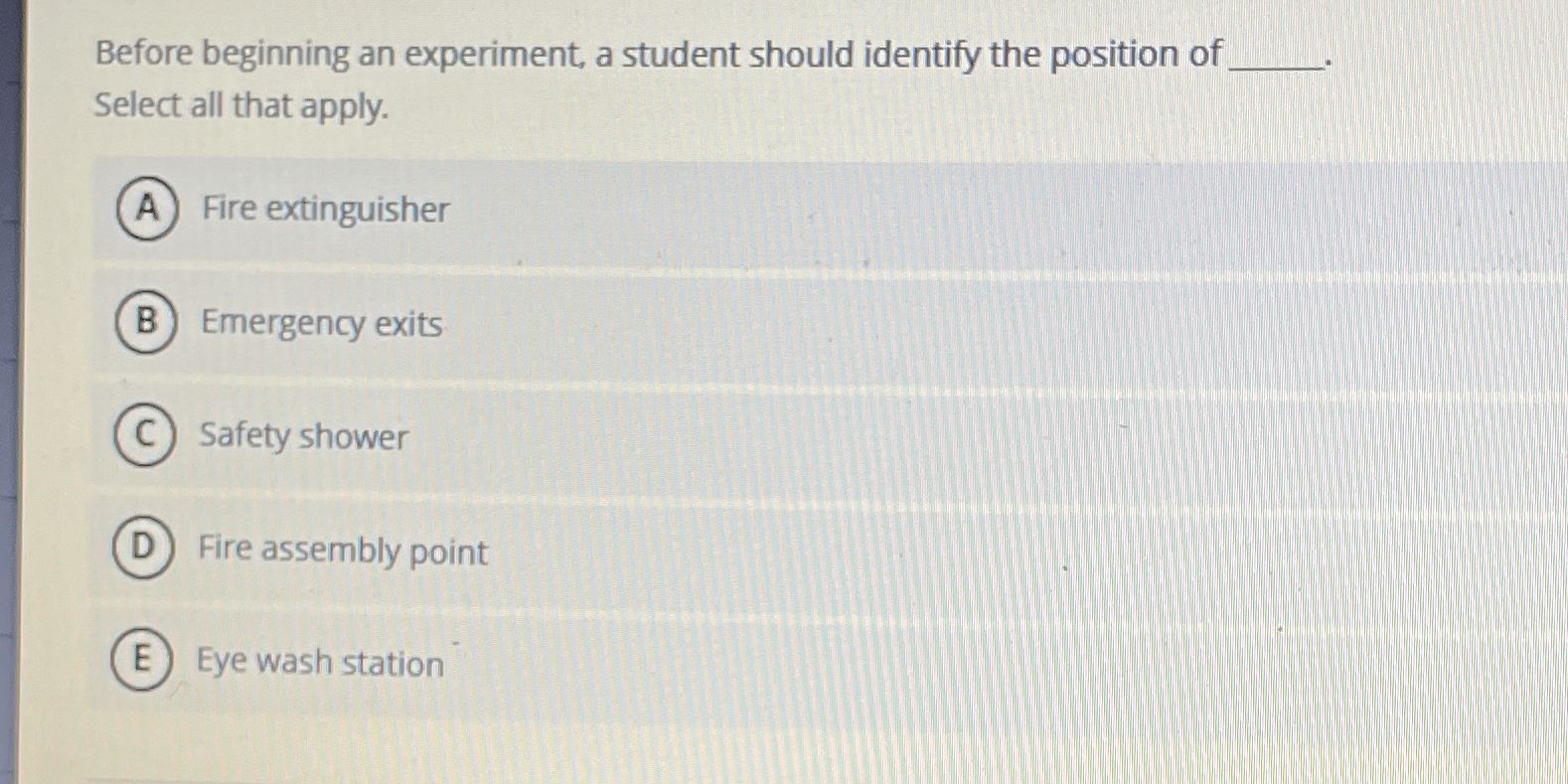 Solved Before beginning an experiment, a student should | Chegg.com
