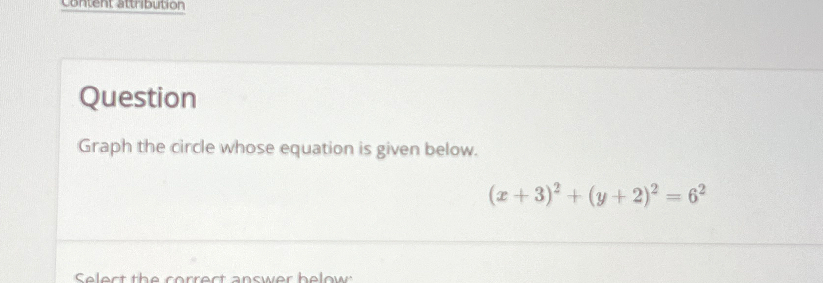 Solved QuestionGraph the circle whose equation is given | Chegg.com