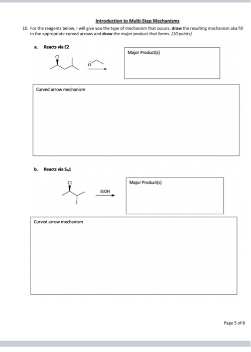 Solved Introduction to Multi-Step Mechanisms 10. For the | Chegg.com