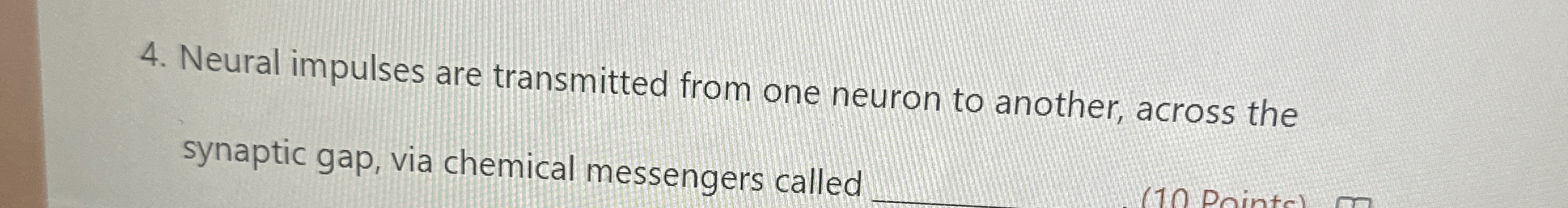 Solved Neural impulses are transmitted from one neuron to | Chegg.com