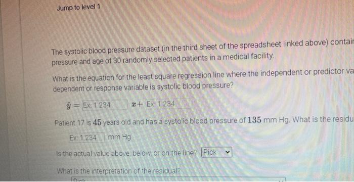 Solved The systolic blood pressure dataset (in the third | Chegg.com