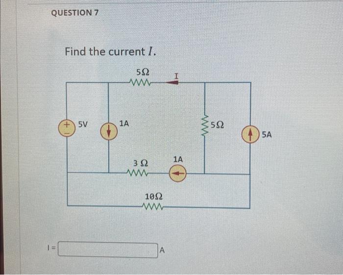 Solved Find the current l. | Chegg.com