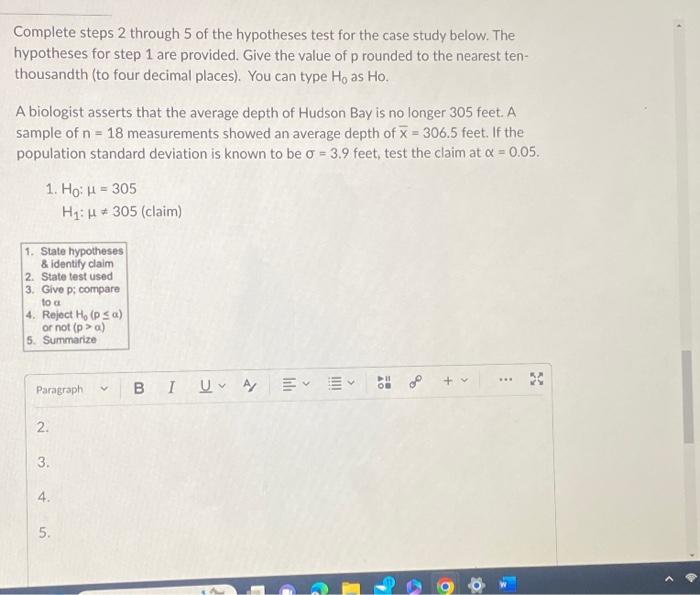Solved Complete steps 2 through 5 of the hypotheses test for | Chegg.com