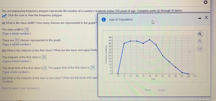 Solved Х o 43- The accompanying frequency polygon represents | Chegg.com