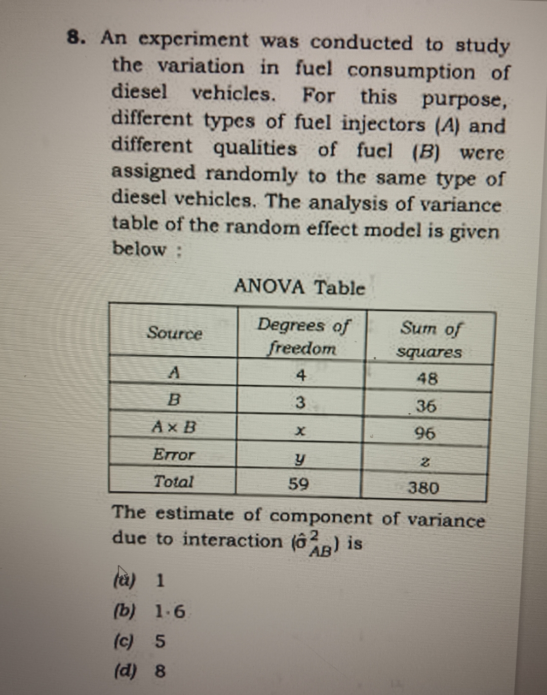 Solved please give general anova table for below question | Chegg.com