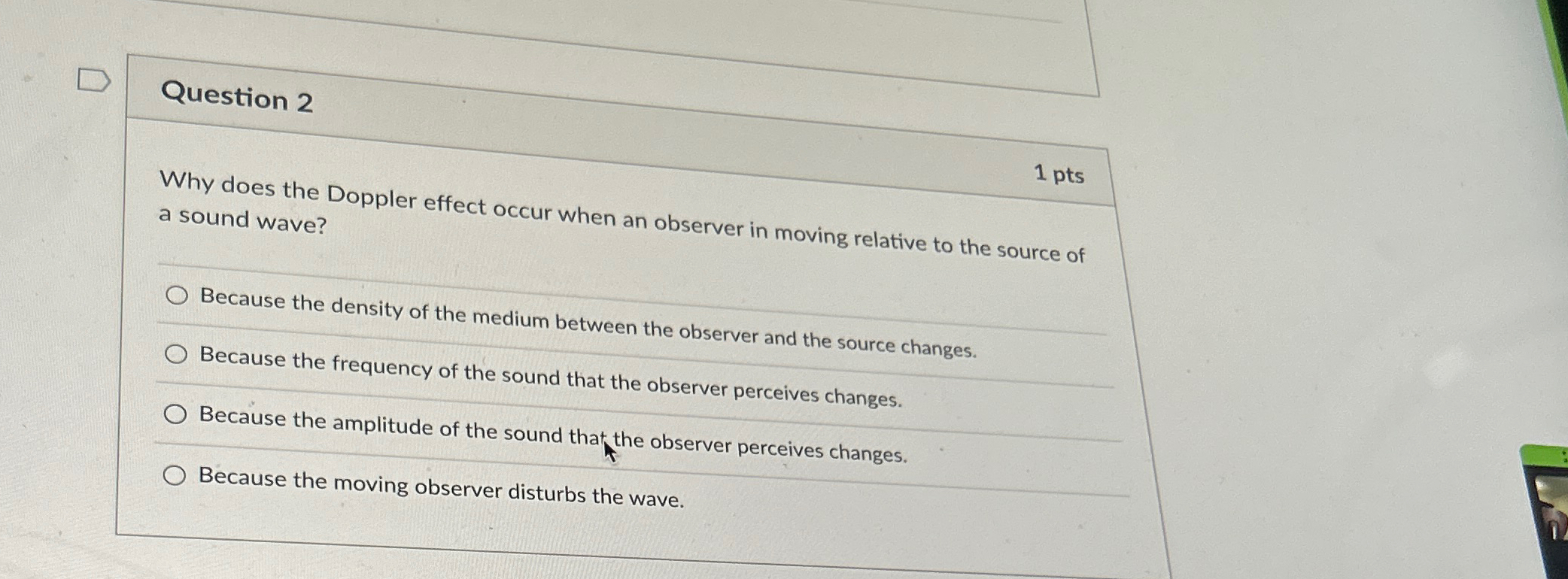 Solved Question 21 ﻿ptsWhy does the Doppler effect occur | Chegg.com