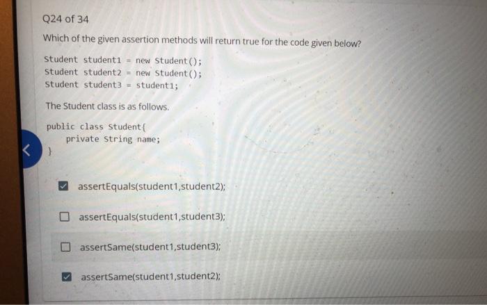 Solved Q22 of 34 What will be the output of the code given | Chegg.com