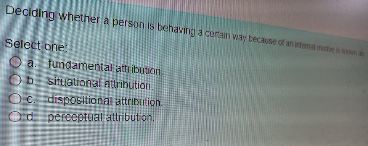 Solved Deciding whether a person is behaving a certain way | Chegg.com