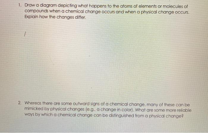Solved 1. Draw a diagram depicting what happens to the atoms | Chegg.com