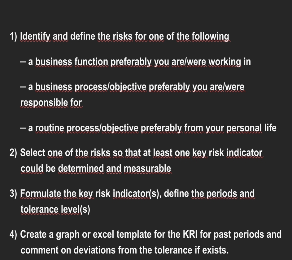 Solved Identify and define the risks for one of the | Chegg.com