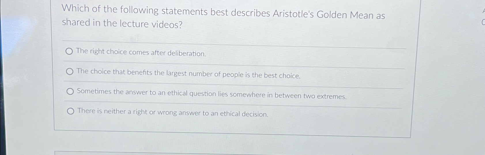 Solved Which of the following statements best describes | Chegg.com