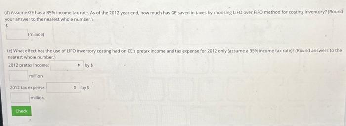 Analyzing an inventory Footnote Disclosure General | Chegg.com
