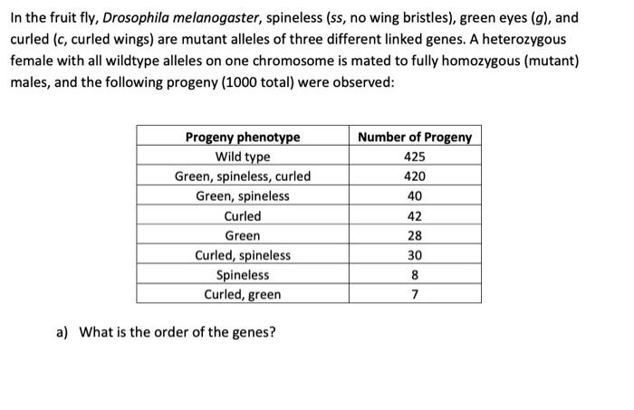 [Solved]: b) Which of the progeny phenotypes were the res