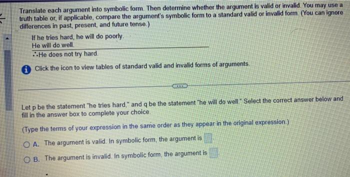 Solved Translate each argument into symbolic form. Then | Chegg.com