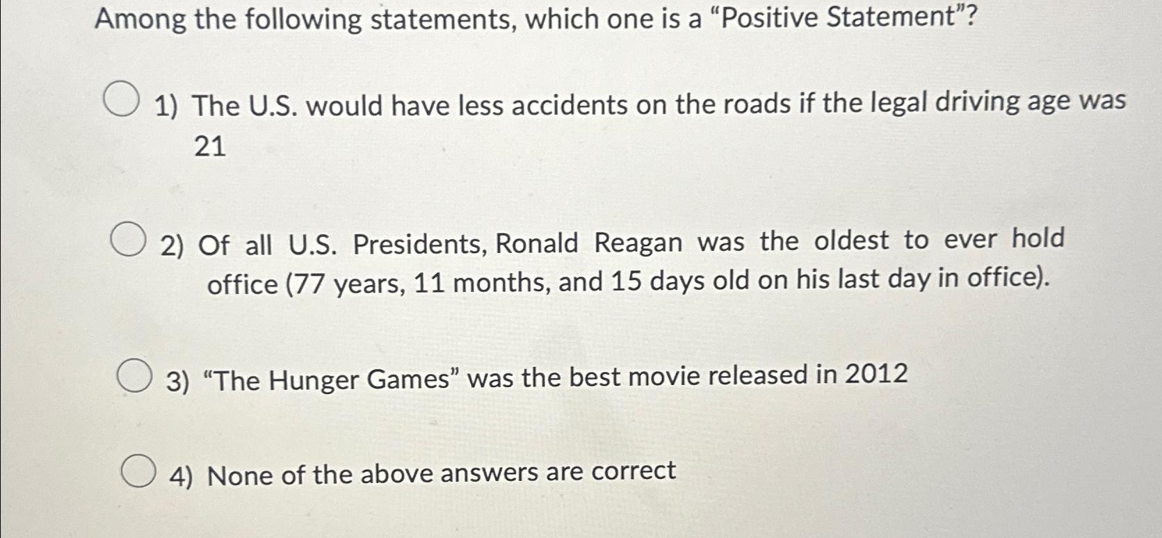 Solved Among the following statements, which one is a | Chegg.com