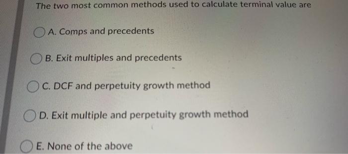 Solved The two most common methods used to calculate | Chegg.com