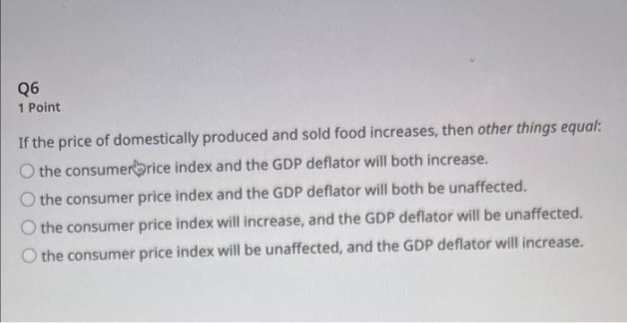 Solved 1 Point If the price of domestically produced and | Chegg.com