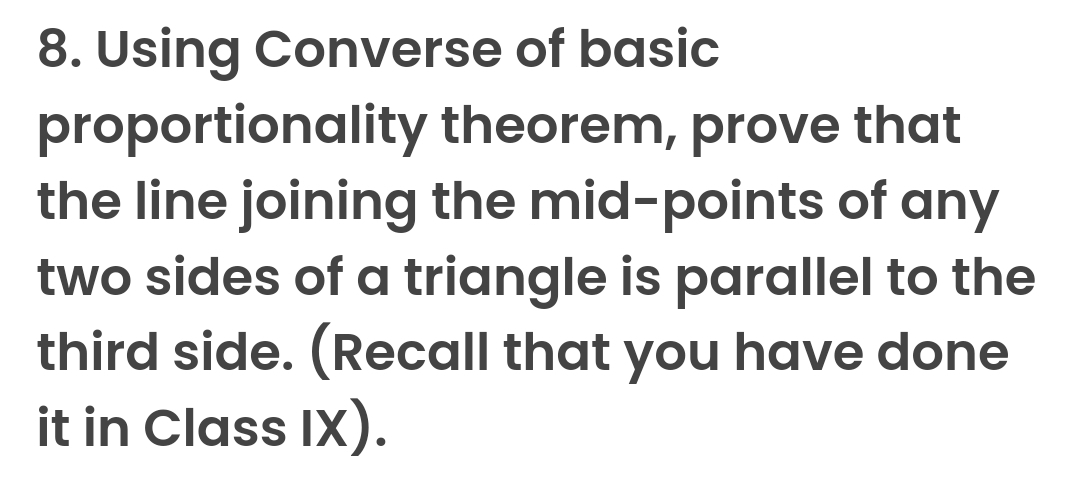 Solved Using Converse of basic proportionality theorem, | Chegg.com